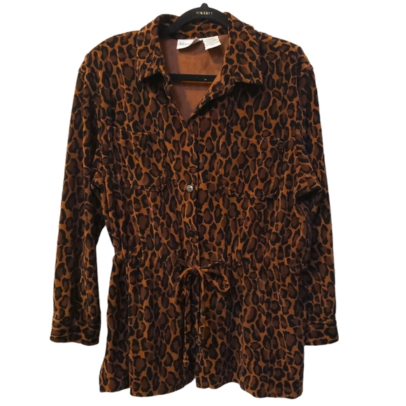 Delores Bell | Tops | Vintage Delores Bell Animal Print Drawstring ...